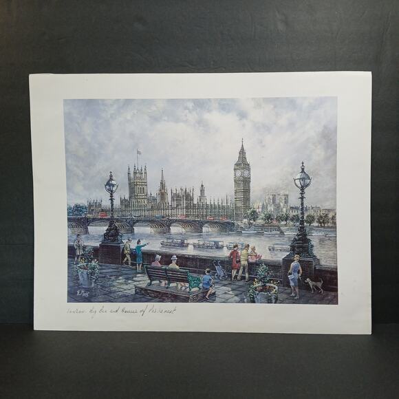 Unbranded | Art | Vtg Thomas Benacci Landscape Art Print London Big Ben ...